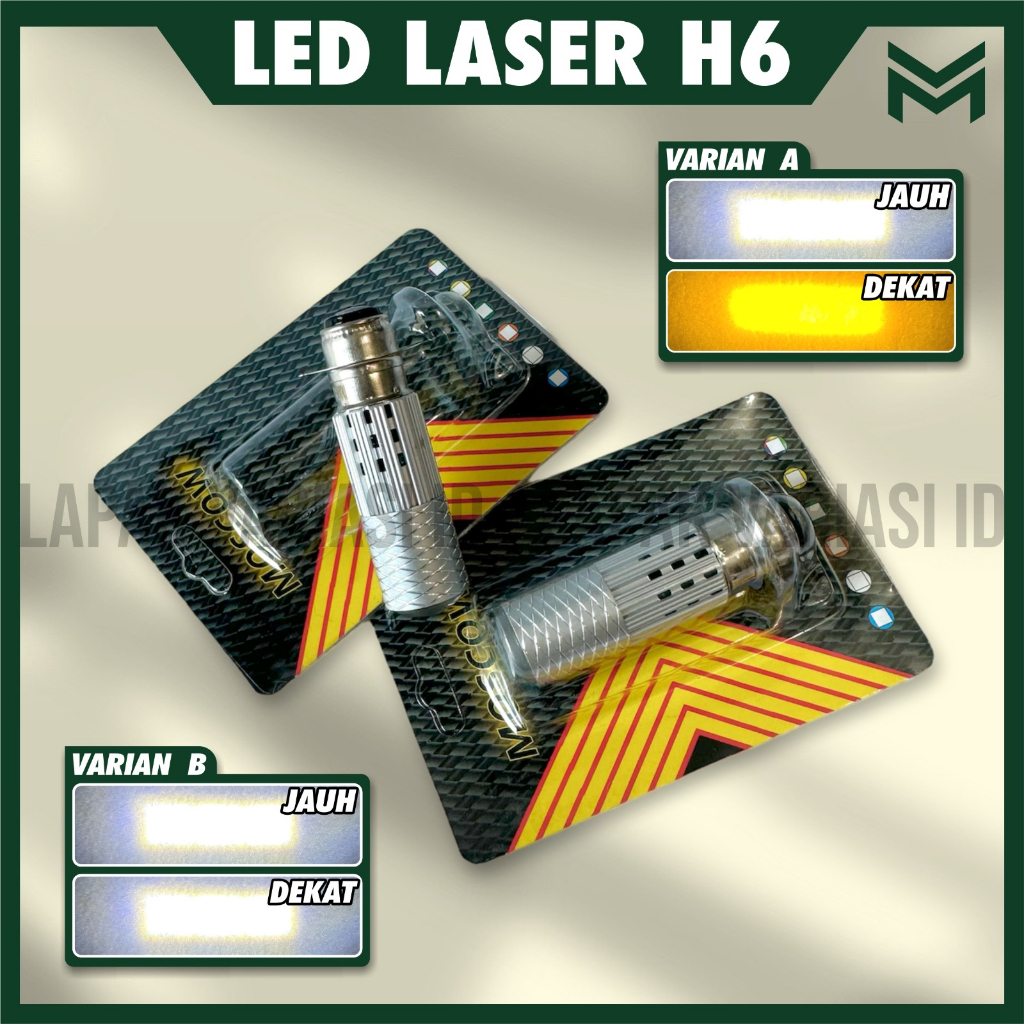 Jual LAMPU LASER H6 LAMPU DEPAN H6 LAMPU UTAMA LASER GUN SUPERSONIC H6 ...
