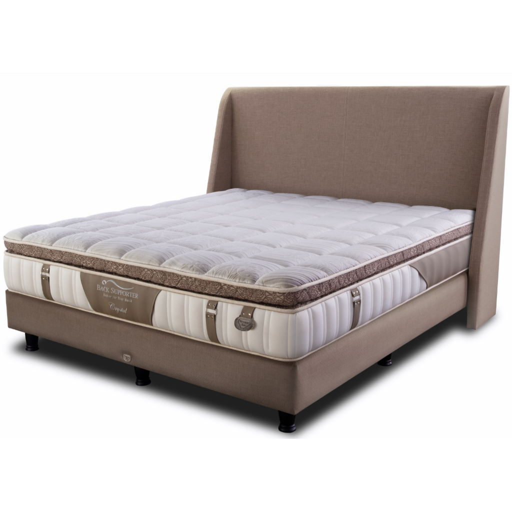 Jual Spring Air Kasur Springbed Crystal + BedSet Claire - Full Set 160 ...