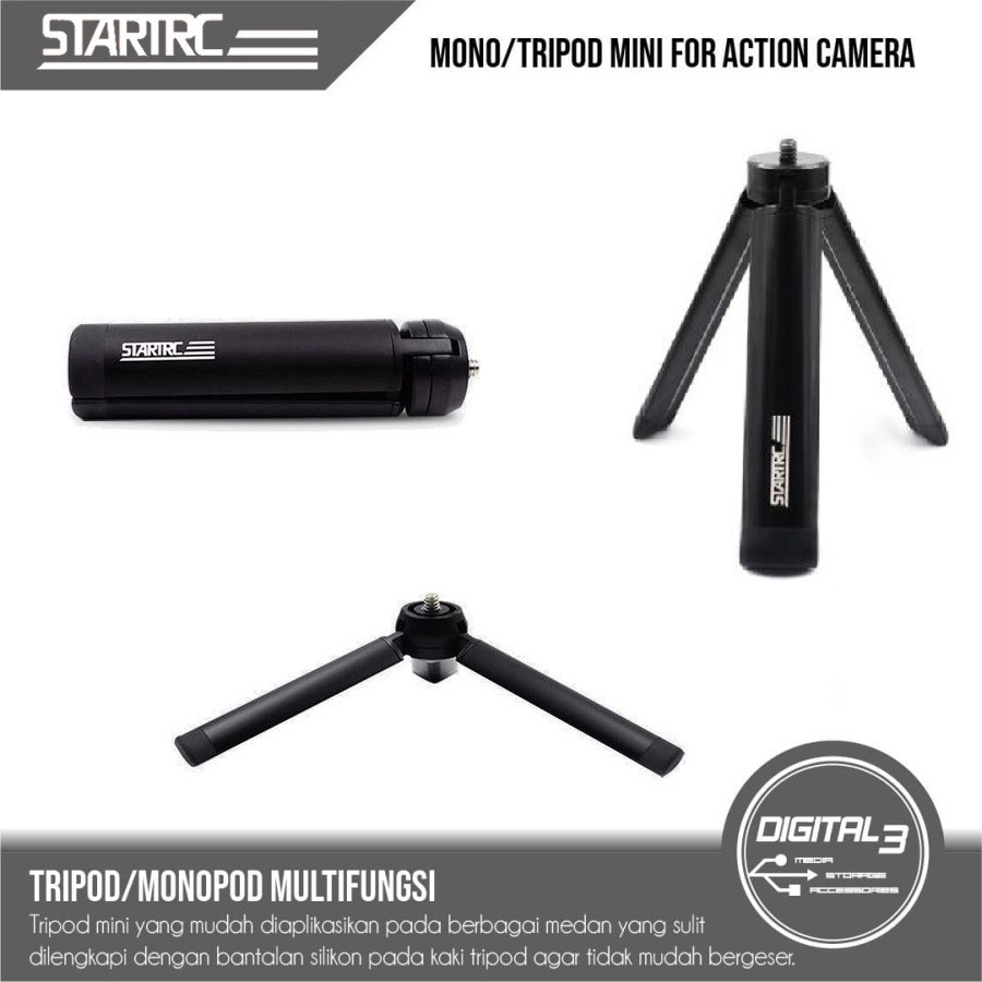 Jual StartRC Foldable Mini Tripod Monopod Hand Grip For Osmo Pocket ...