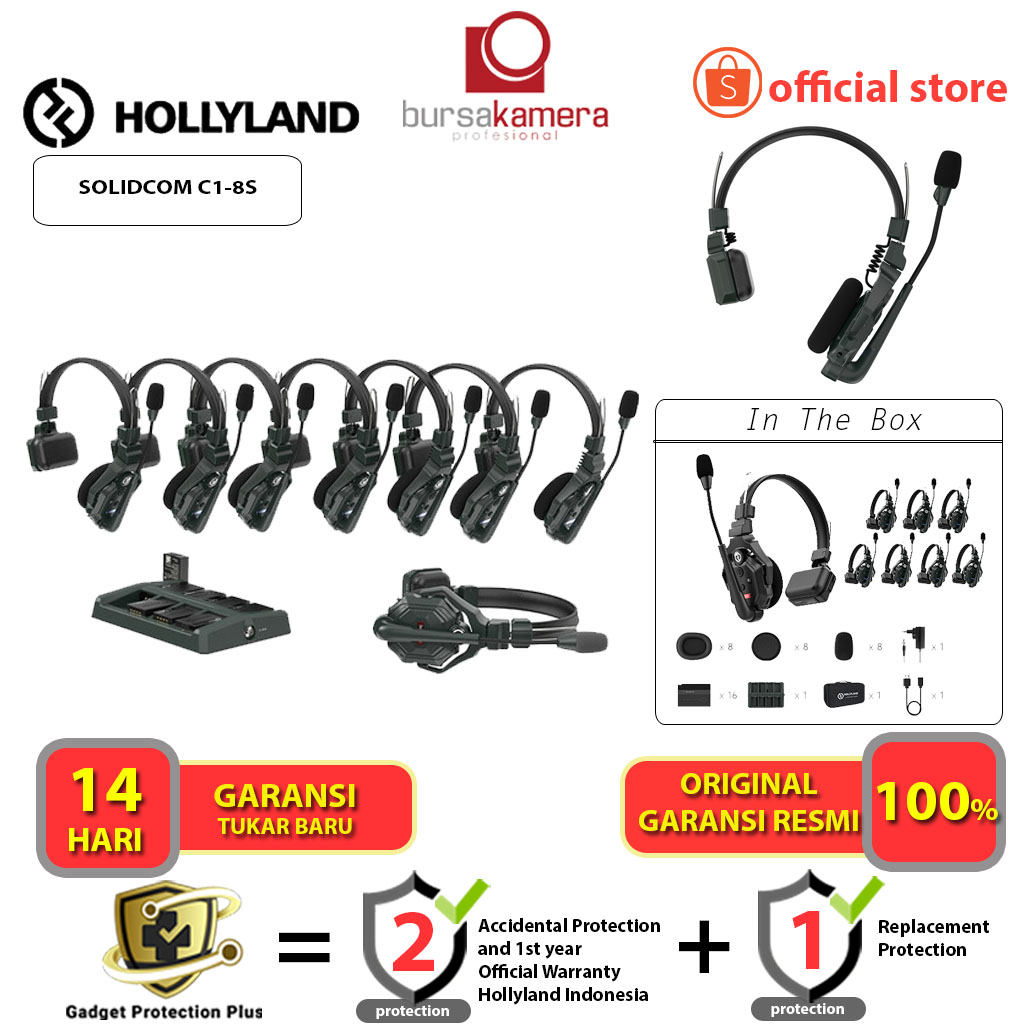 Jual Hollyland Solidcom C1-8S Full-Duplex Wireless DECT Intercom System ...