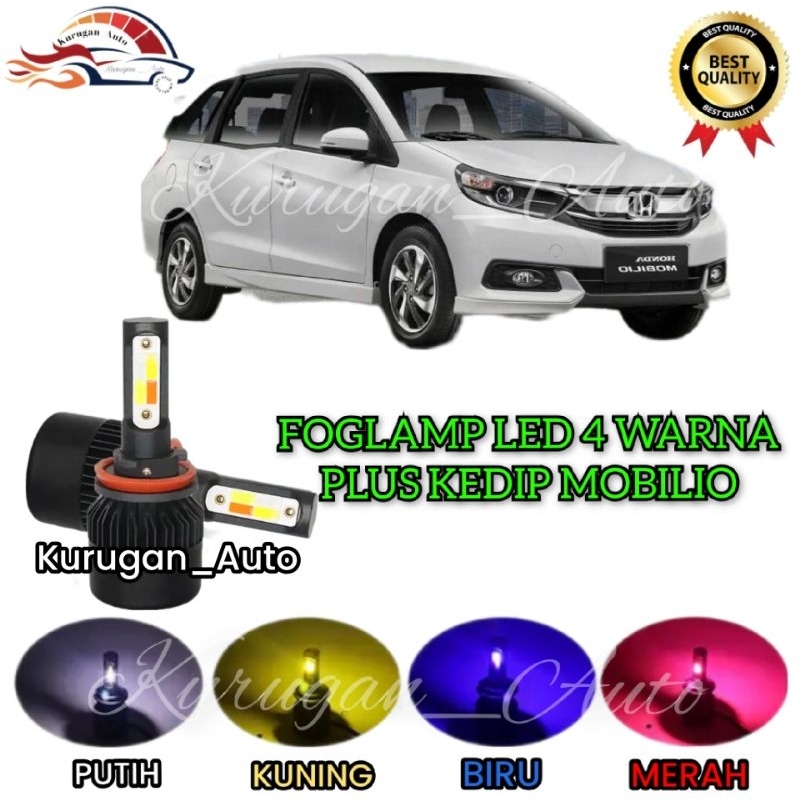 Jual LAMPU FOGLAMP MOBILIO LED 4 WARNA PLUS KEDIP | Shopee Indonesia