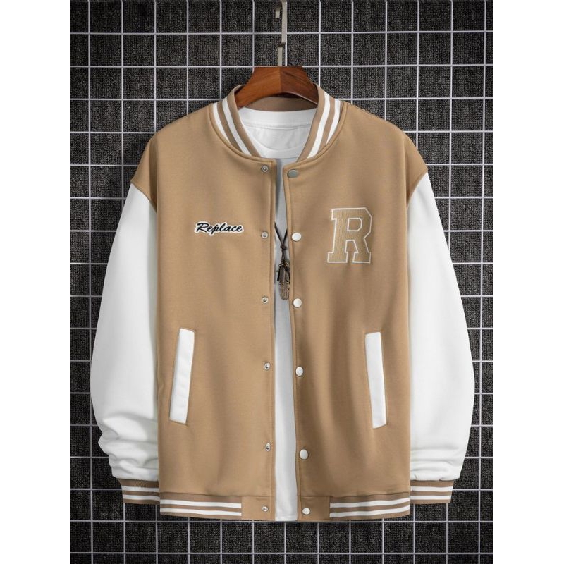 Jual JAKET VARSITY BASEBALL BIGSIZE (S-6XL)LOGO INISIAL R JAKET BOMBER ...