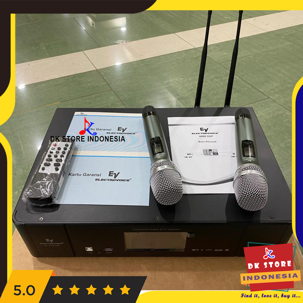 Jual Electro Voice EV 6900 DSP Professional Karaoke Power Amplifier Microphone and Processor ...