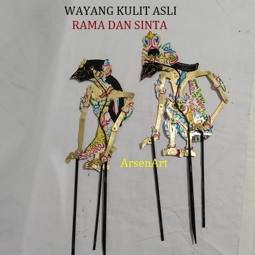 Jual Rama dan Sinta Wayang Kulit Asli Ukuran Kecil Dijual Sepasang ...