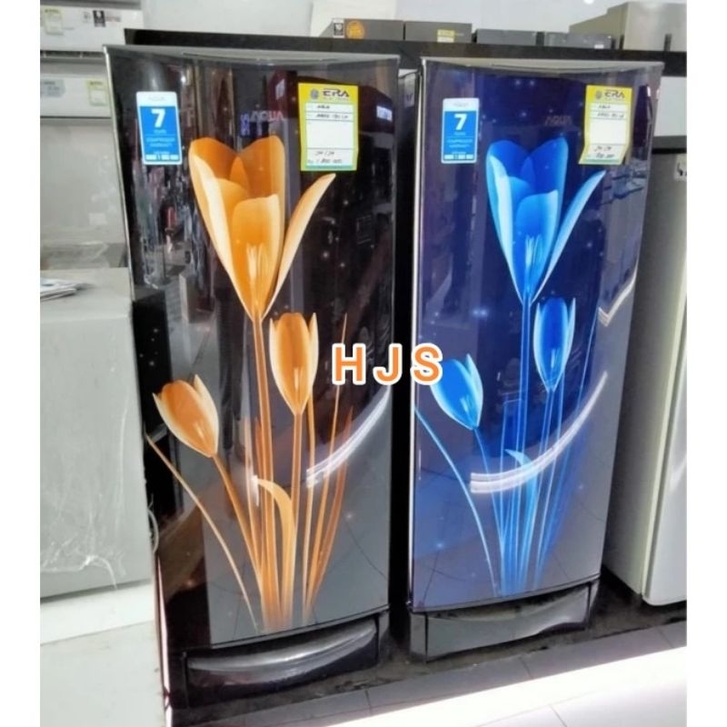 Jual KULKAS AQUA 1 PINTU AQR-D190 LB/LK 162L-MOTIF BUNGA | Shopee Indonesia