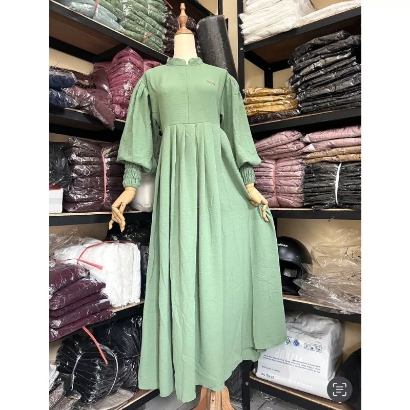 Jual GAMIS LENGAN PUFF BALON MEWAH ELEGAN CRINGKEL AIR FLOW MUSLIM ...