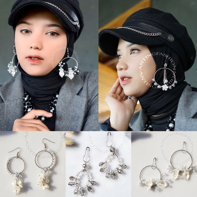 Jual Anting Fashion Wanita/Anting Etnik/Anting Mutiara Crystal/Anting ...