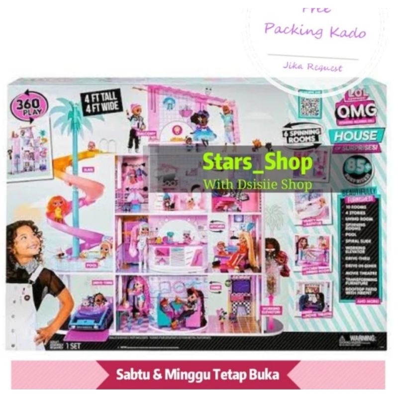 Jual LoL Surprise OMG House Of Surprises Doll House With 85+ Surprise ...
