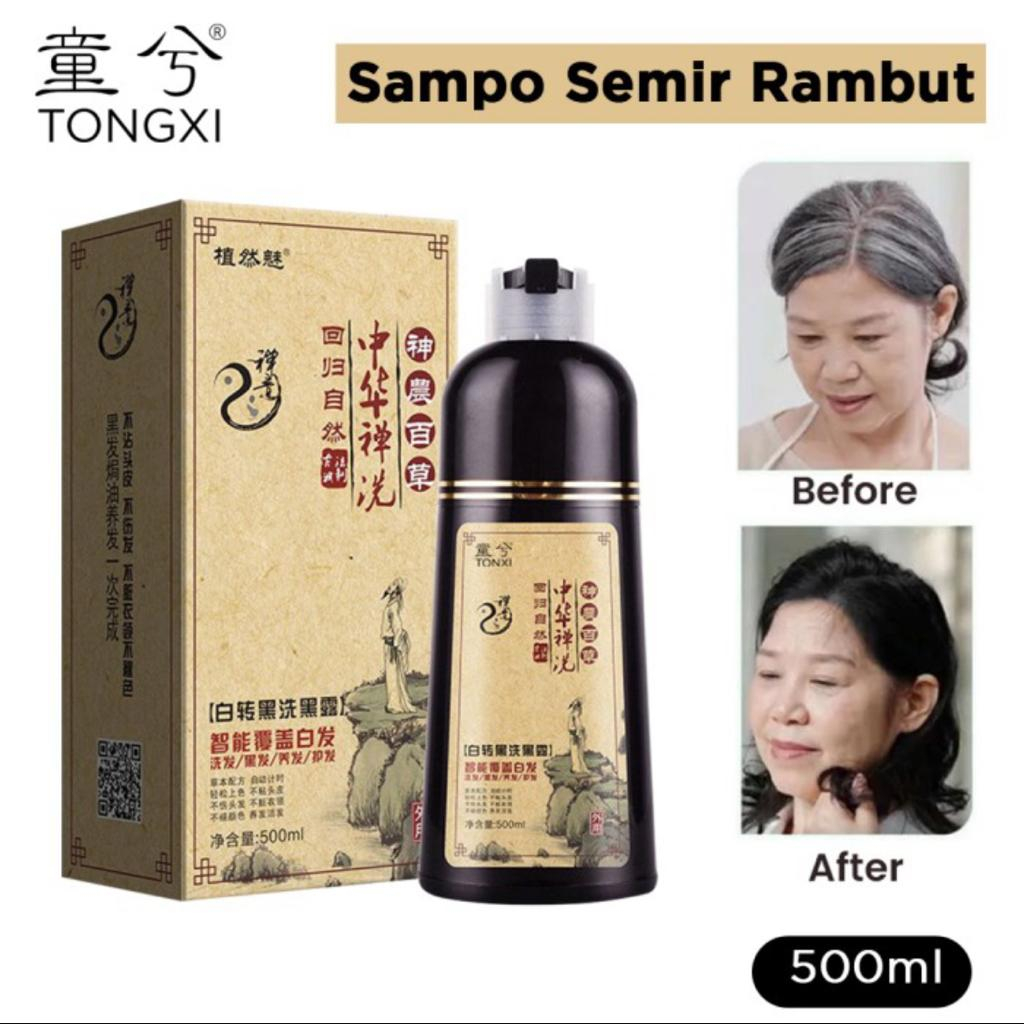 Jual Shampo Penghitam Rambut Uban Shampoo Herbal Semir Uban 500 ml ...