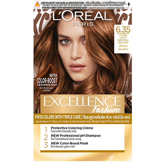 Jual LOreal Paris Excellence Fashion 635 Ultra Light Natural Brown ...