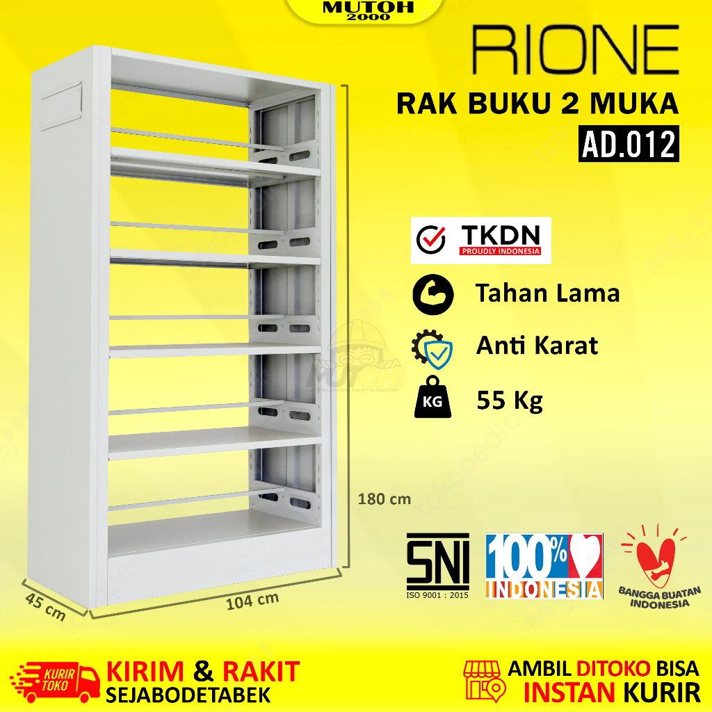 Jual RIONE AD-012 Rak Buku 2 muka | Shopee Indonesia