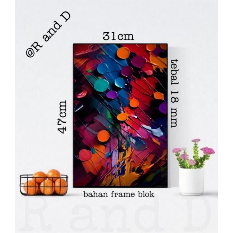 Jual Poster dinding abstract ukuran 47x31, hiasan dinding aesthetic ...