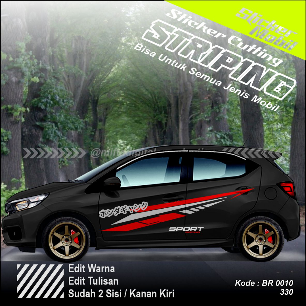 Jual Striping Mobil BRIO Cutting Sticker - Agya - JAZZ - Raize - Yaris ...