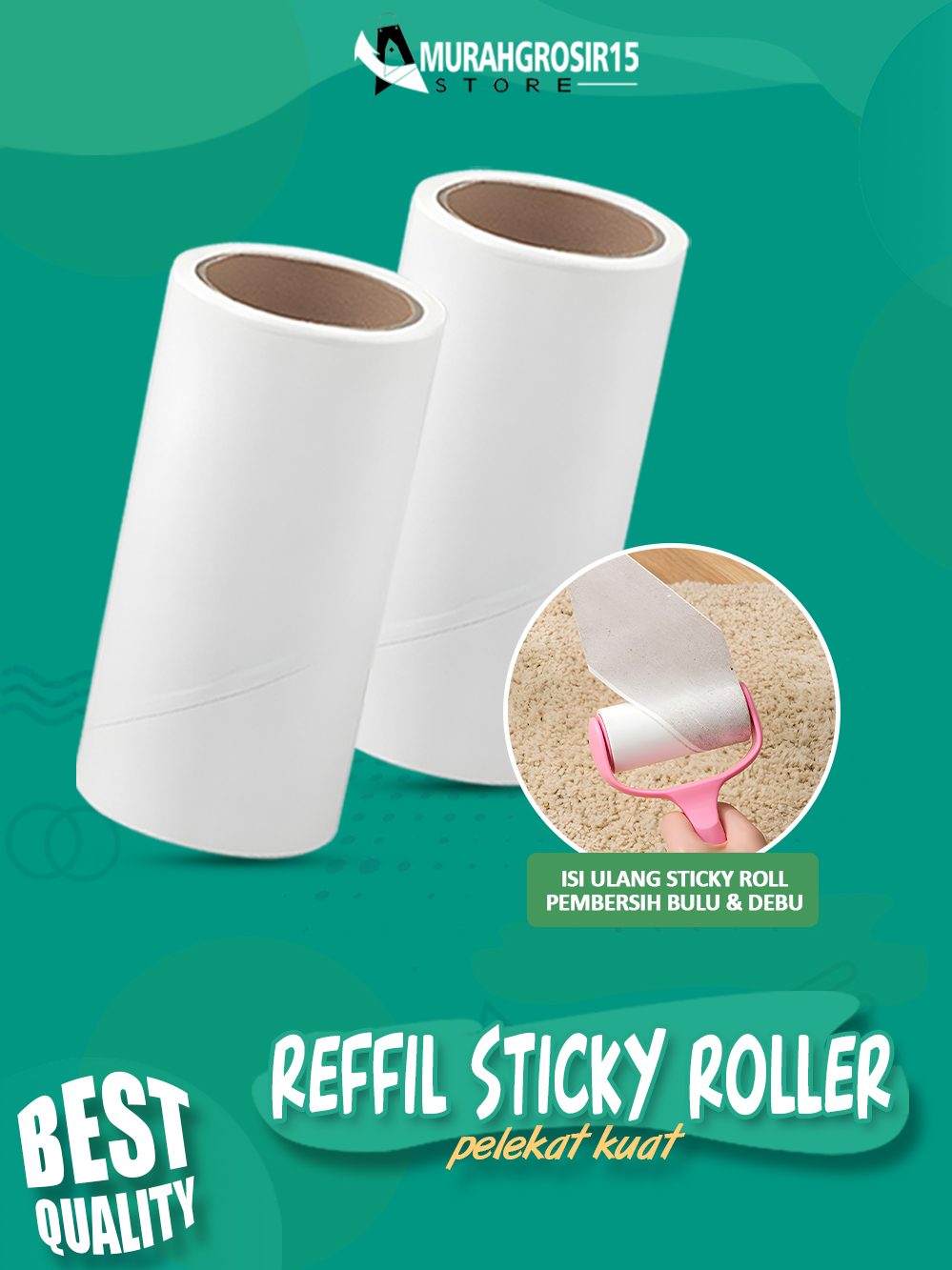 Jual Refil Sticky Roll / Pembersih Bulu Halus /Isi Ulang Refil ...