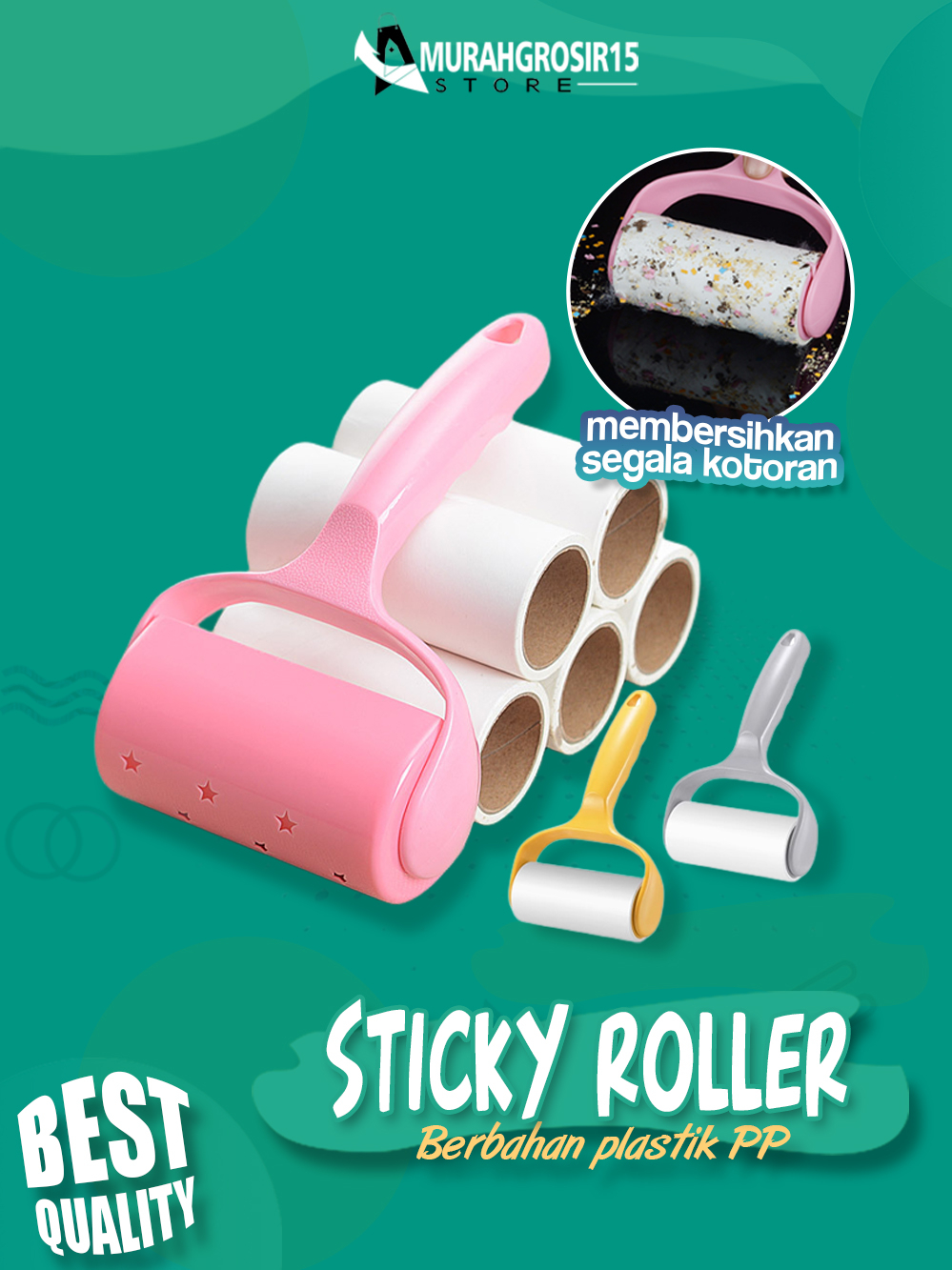 Jual Rol Pembersih Debu / Sikat Lengket Rambut / Roll Sticky ...