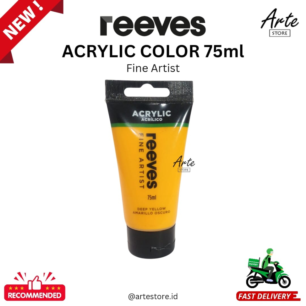 Jual Cat Acrylic Reeves Deep Yellow 75ml | Shopee Indonesia