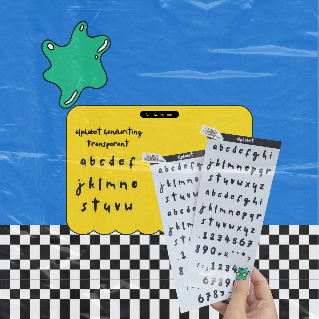 Jual Alphabet Sticker Sheet Transparent | Shopee Indonesia