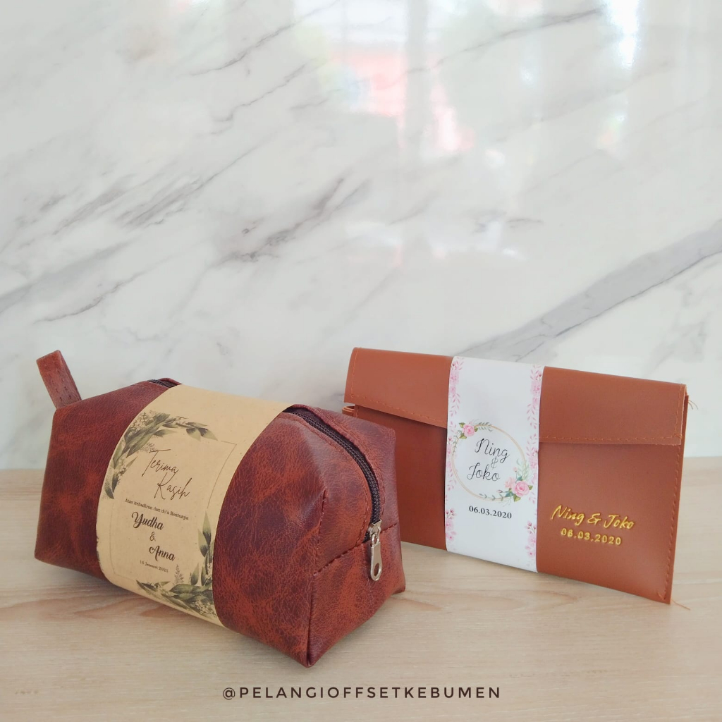 Jual SOUVENIR PERNIKAHAN LEATHER POUCH KULIT SINTETIS | POUCH MEWAH ...