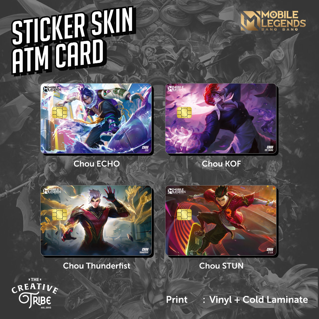 Jual Chou - Sticker Card Skin - Vinyl ATM Debit Credit Emoney Flazz Stiker Mobile Legends MLBB ...