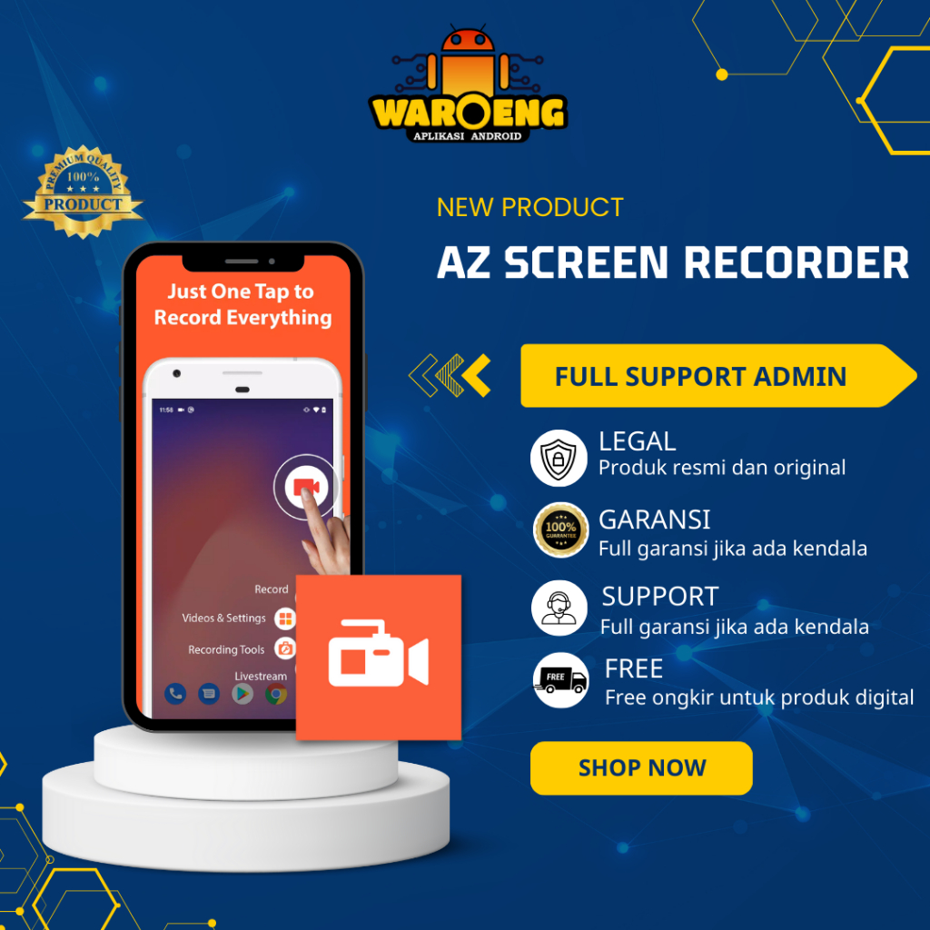 Jual Az Screen Recorder Pro Premium No Trial Full Version Lifetime ...