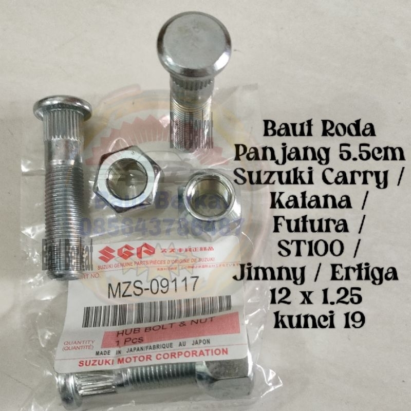 Jual Baut roda carry panjang / carry long / hub bolt & nut carry long ...