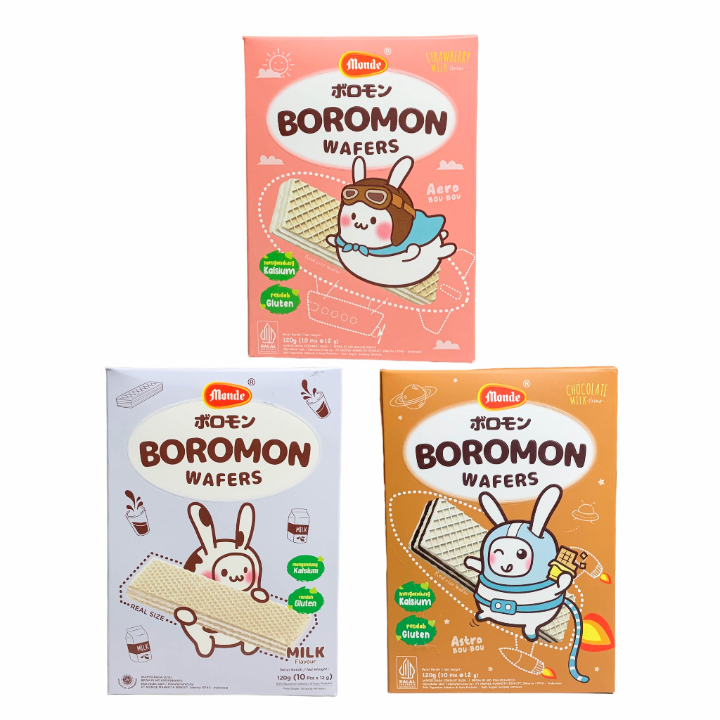 Jual MONDE Boromon Wafers 120gr | Wafer Mpasi Bayi Rasa Coklat , Susu ...