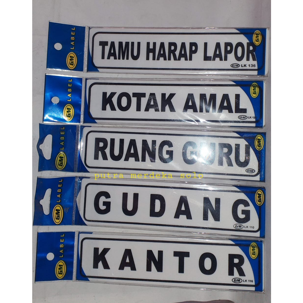 Jual LABEL GM Dilarang Parkir , Toilet , Push , Pull , Mohon Antri ...