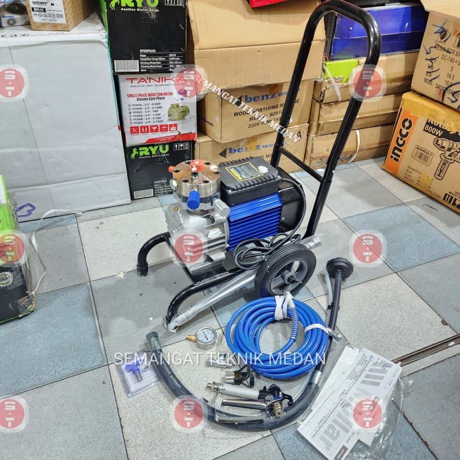 Jual T-800A MESIN AIRLESS PAINT SPRAYER ELECTRIC SPRAY GUN CAT MOLLAR ...