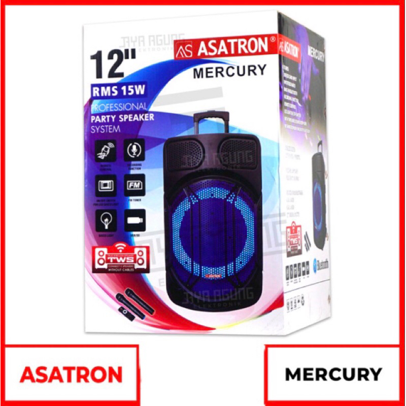 Jual ASATRON Speaker Portable Mercury 12 inch | Shopee Indonesia