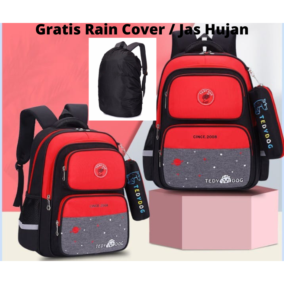 Jual ARMELIA SHOP Tas Sekolah Anak Laki Laki dan perempuan SD SMP Tas Ransel FREE RAIN COPER ...