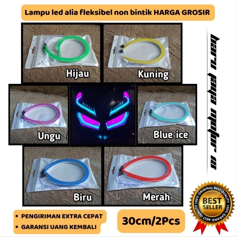 Jual -LED-Lampu LED DRL Fleksible Non bintik Variasi Alis Motor 12V 25 ...