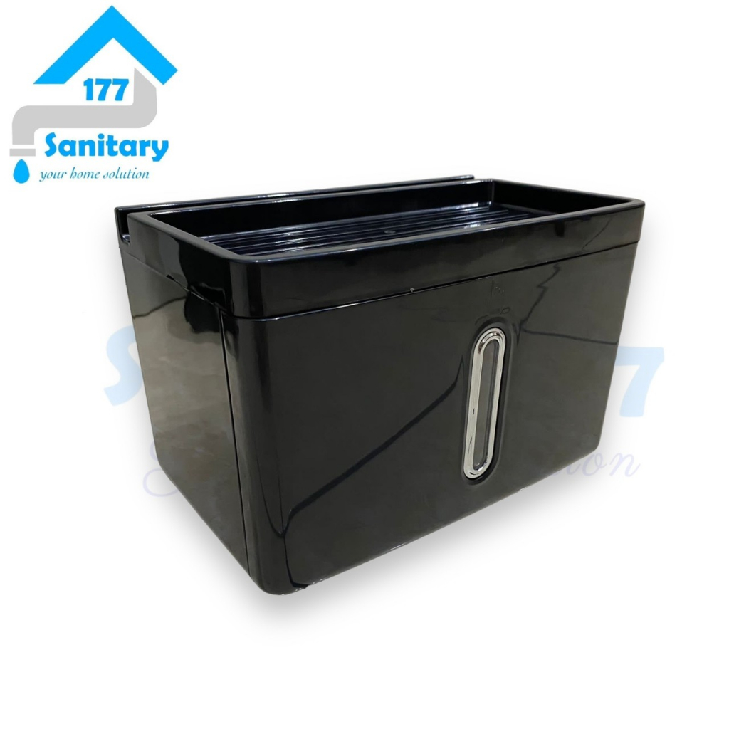 Jual Tempat Tisu kotak lembaran plastik HItam J1HT-rak hp dan dispenser ...