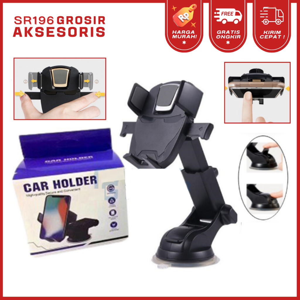 Jual Holder Mobil Universal HD19 Car Phone Holder Dashboard Kaca Mobil ...