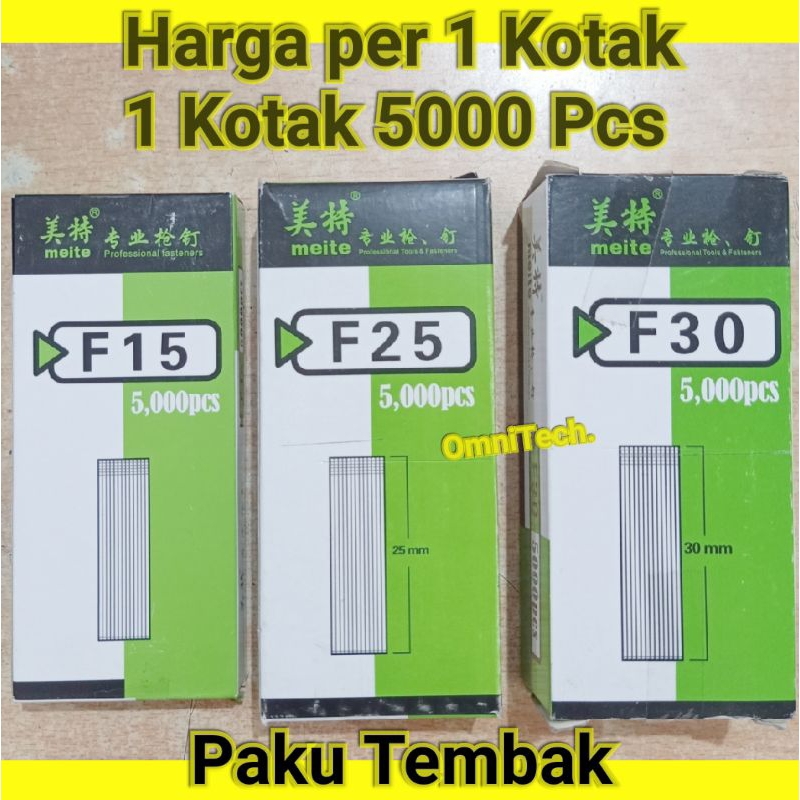 Jual "5000 Pcs" Isi Air Nailer Paku Tembak Angin F10 F15 F20 F25 F30 mm 10 15 20 25 30 mm ...