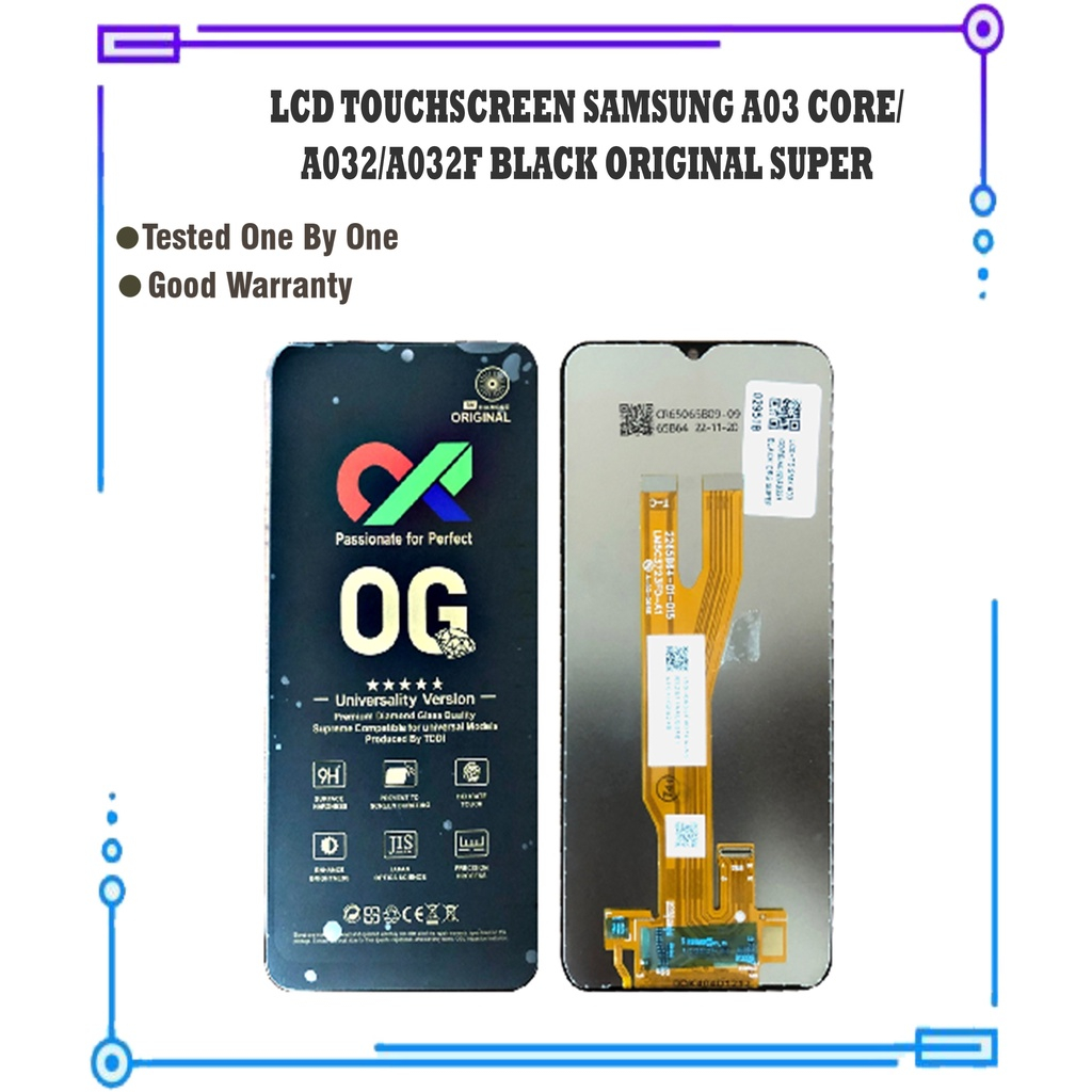 Jual LCD TOUCHSCREEN SAMSUNG A03 CORE - A032 - A032F - BLACK OG SUPER - LCDTS SMS | Shopee Indonesia
