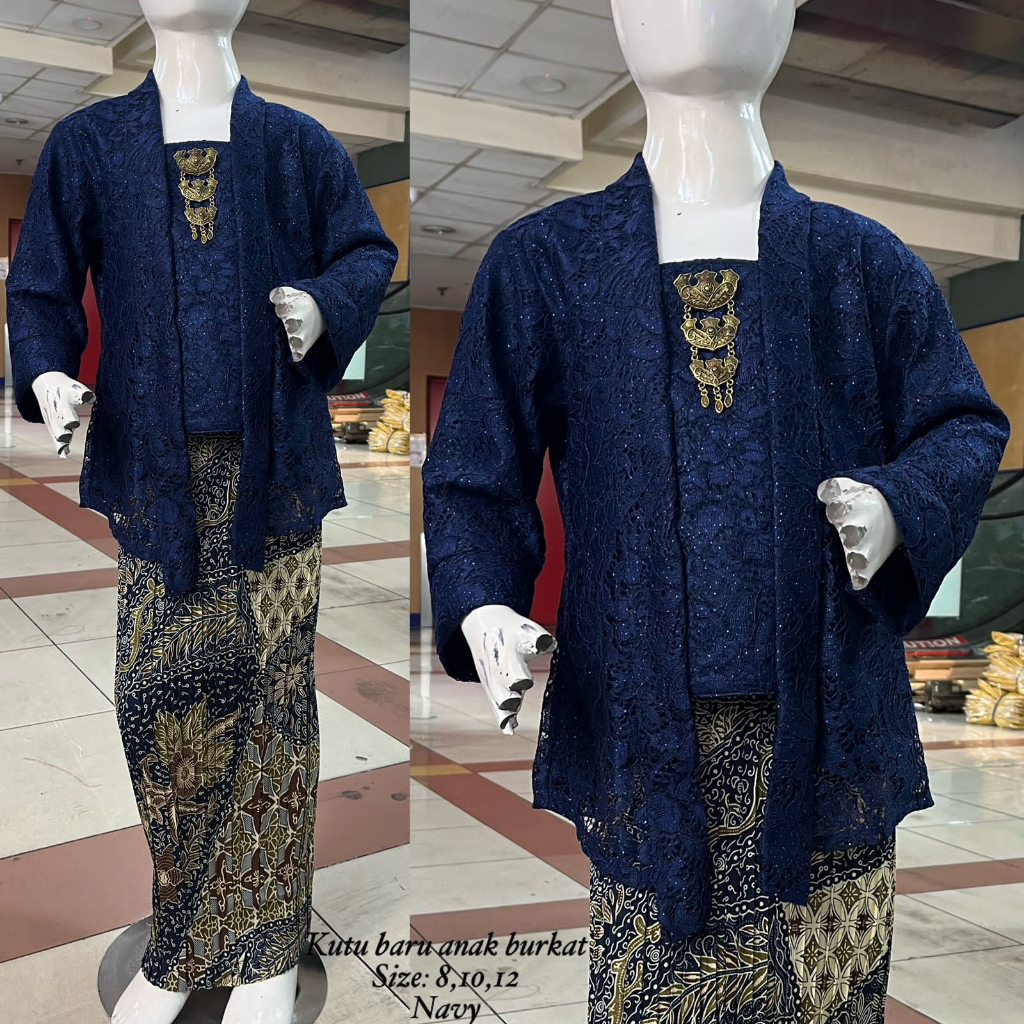Jual Stelan Kebaya Bali Kutu Baru Brukat Anak Dan Rok Frisket Batik ...