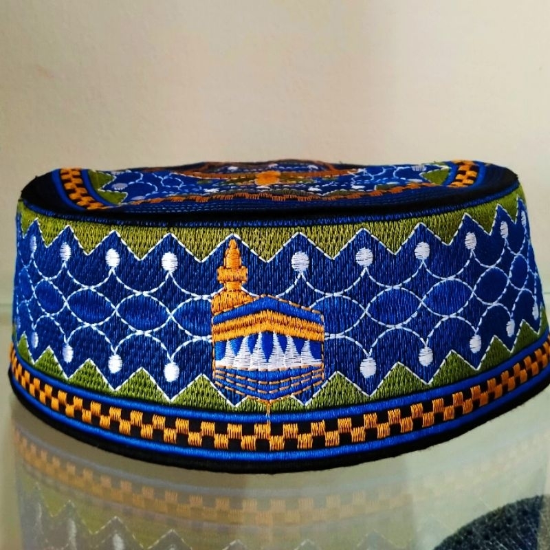 Jual peci Pakistan bordis premium / peci premium / peci gambar Ka'bah ...