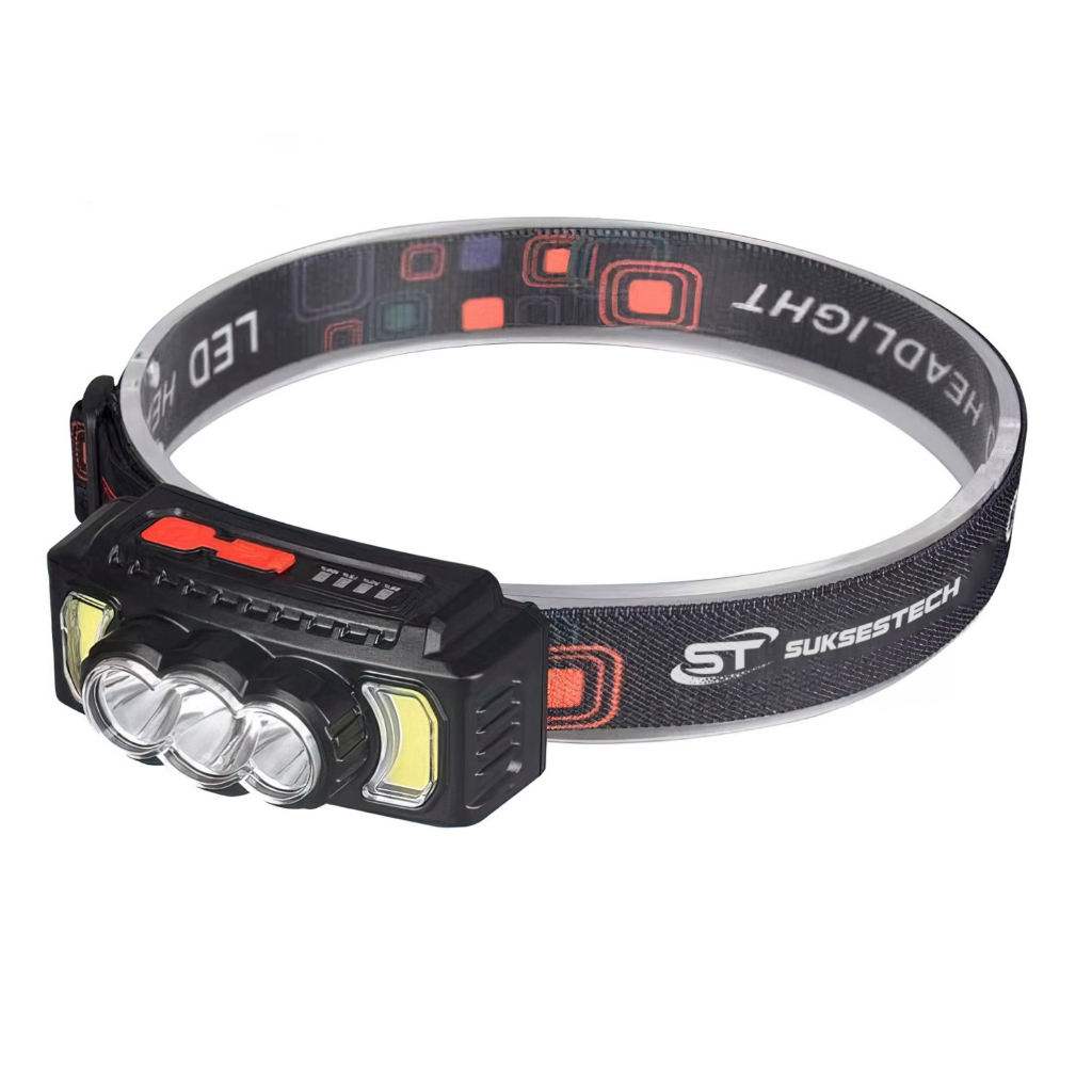 Jual Suksestech Senter Cas Kepala Headlamp 7 Mode 1200mAh Super Terang ...