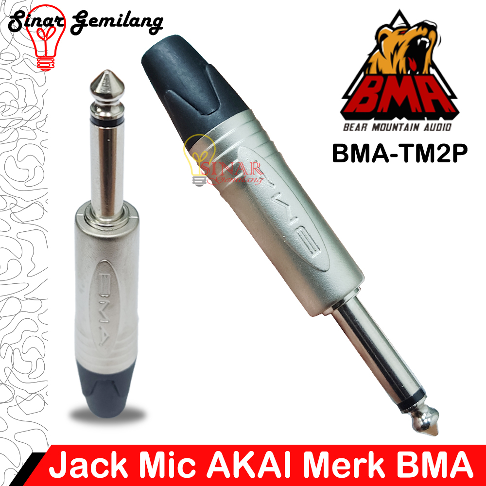 Jual Jack Akai Mono BMA TM2P Jak Connector Audio Jek Mic Gitar Bass ...