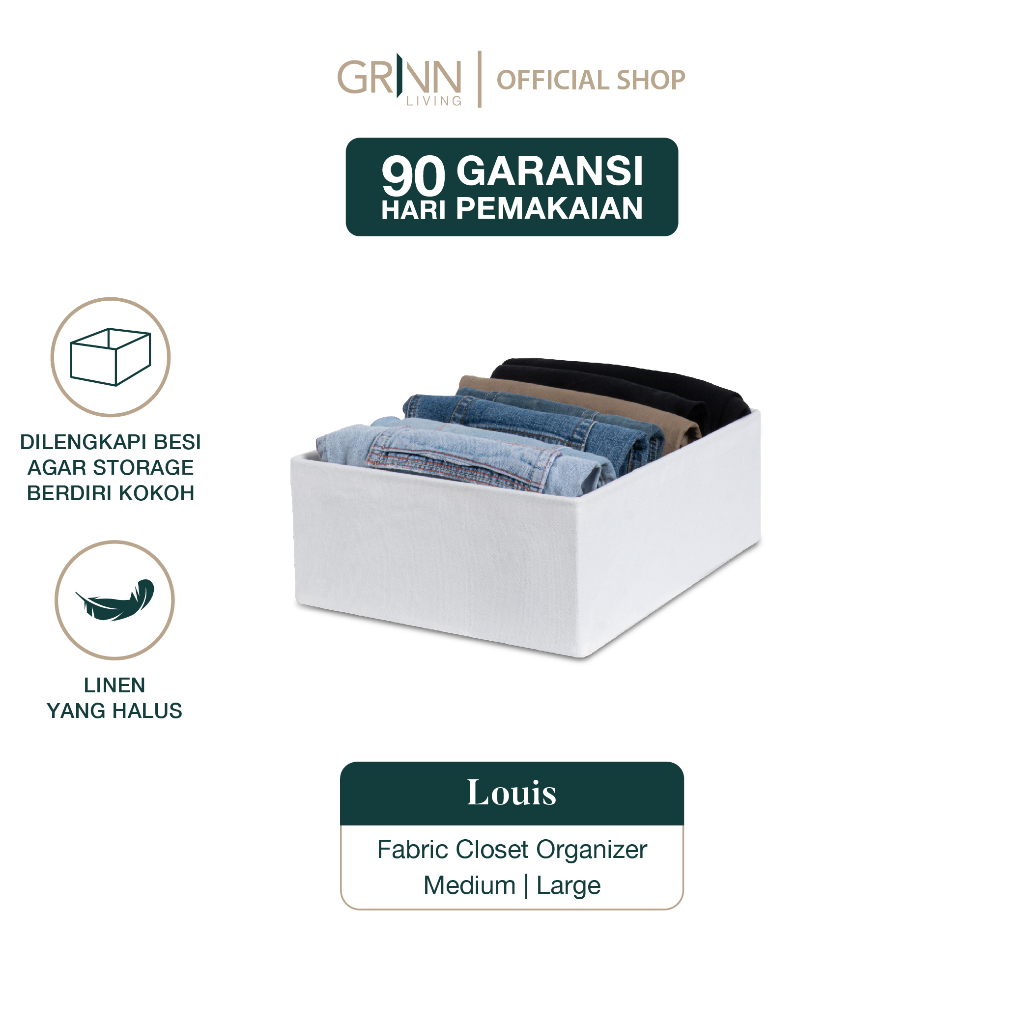 Jual GRINN LIVING Louis Storage Organizer / Storage / Box / Kotak ...