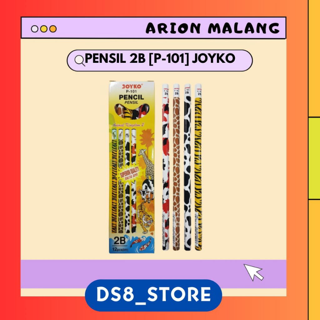 Jual Pensil 2B Joyko P-101 Motif Binatang JOYKO | Shopee Indonesia