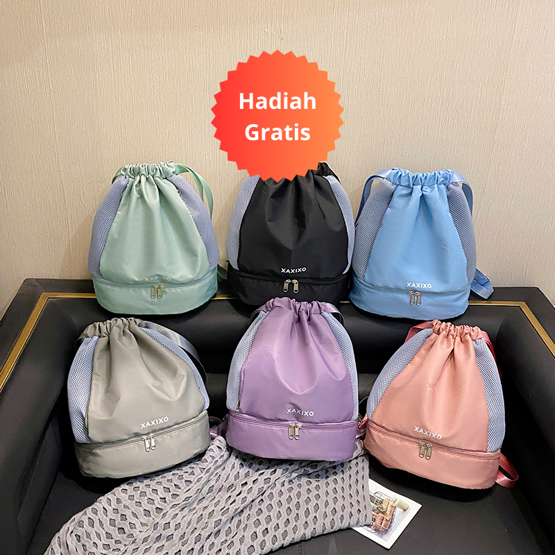 Jual Tas Ransel Wanita Serut Fashion Penyimpanan Sepatu 8417 | Shopee ...