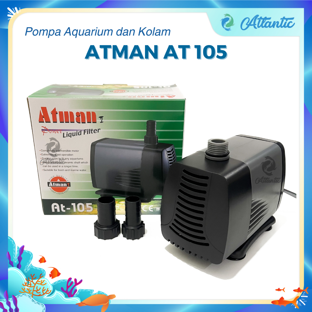 Jual ATMAN AT 105 50 Watt 3 Meter Pompa Air Celup Aquarium Aquascape ...
