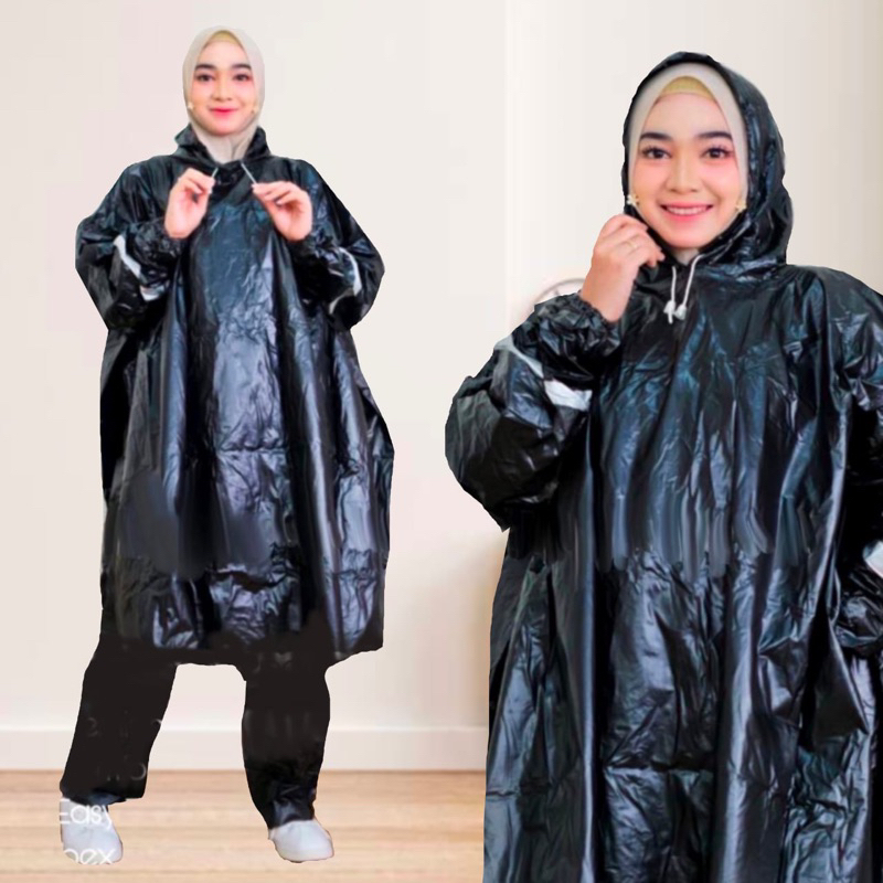 Jual Jas Hujan Ponco Lengan Dan Celana Terra EXTRA JUMBO BESAR Poncho Metalik Elephant Brand ...