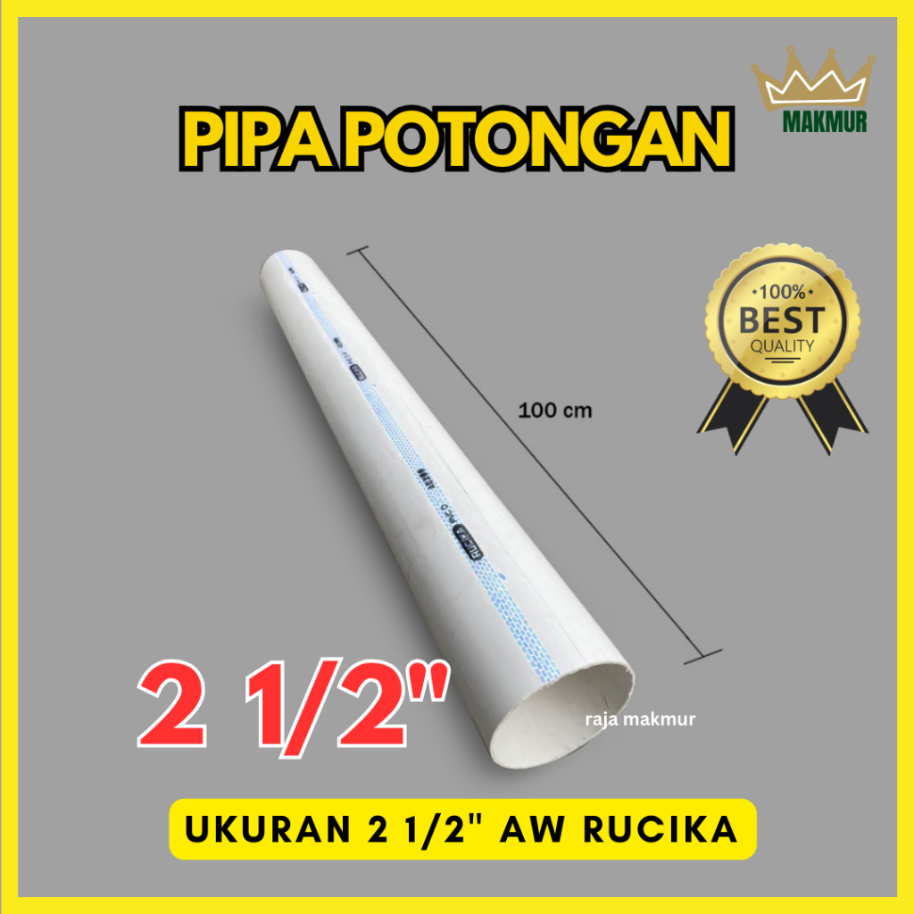 Jual Pipa Potongan 2 1/2 Inch AW Rucika 100 cm - 2 1/2 Jual Pipa Potongan 2 1/2 Inch AW Rucika 100 cm - 2 1/2