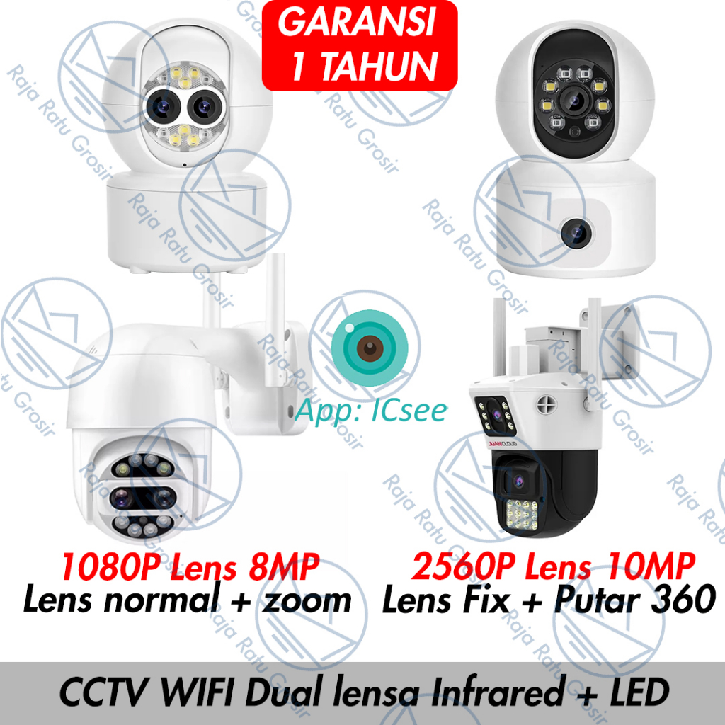 Jual 002 KAMERA CCTV Dual Lensa Infrared LAMPU IP CAMERA IP CAM ...