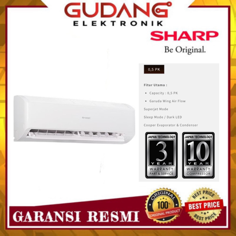Jual AC 1/2PK SHARP AH-A 5 BEY AC SPLIT SHARP AHA 5 BEY R32 NEW | Shopee Indonesia