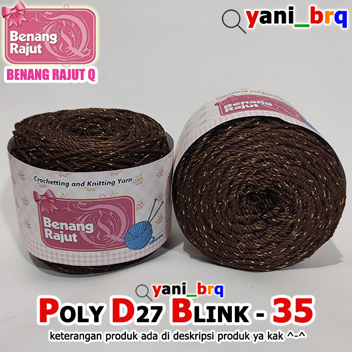 Jual POLY GLITTER / POLY BLINK / BENANG RAJUT POLY medium ply D27 BLINK ...