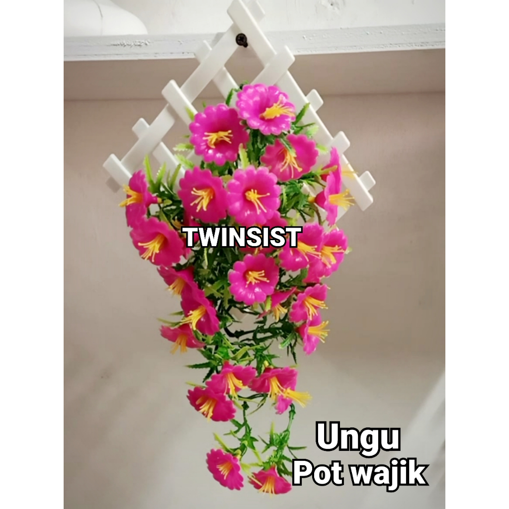 Jual Bunga Rambat Terompet Gantung Plastik Artificial Palsu/Bunga ...