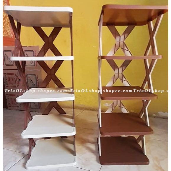 Jual Rak Sepatu 5 Susun / Rak Serbaguna Plastik / Tempat Penyimpanan ...